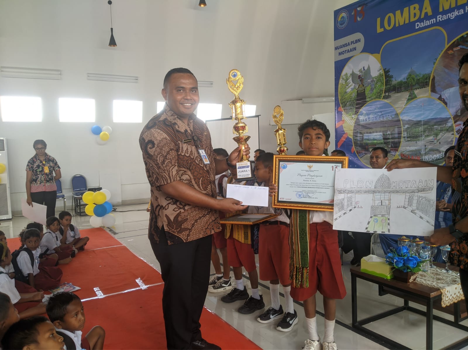 Peringati HUT BNPP RI ke-13, PLBN Motaain Gelar Lomba Menggambar Untuk ...